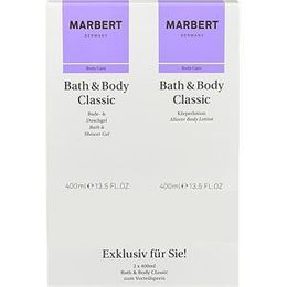 Marbert Pflege Bath & Body Geschenkset Bath & Shower Gel 400 ml + Allover Body Lotion 400 ml