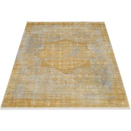 Teppich OCI DIE TEPPICHMARKE "COLOUR MEDI" Teppiche Gr. B/L: 80 cm x 150 cm, 8 mm, 1 St., goldfarben Esszimmerteppiche