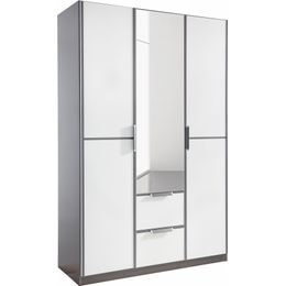 Kleiderschrank Rauch "Essensa" Schränke Gr. B/H/T: 136 cm x 210 cm x 54 cm, 5 St., weiß (graumetallic, weiß) Kleiderschränke