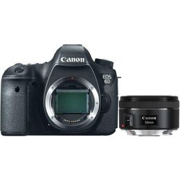 Spiegelreflexkamera - Canon EOS 6D Schwarz + Objektivö Canon EF 50mm f/1.8 STM