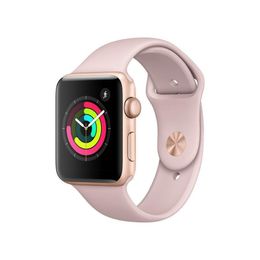 Apple Watch (Series 3) 2017 GPS 42 mm - Aluminium Gold - Sportarmband Rosa