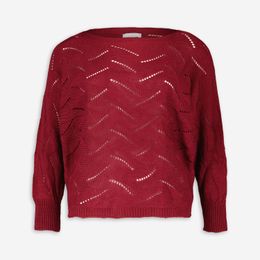 TK Maxx Burgunderroter Pullover mit U-Boot-Ausschnitt