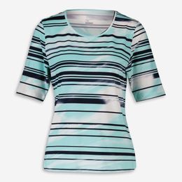 TK Maxx Grün-dunkelblau gestreiftes Sport-T-Shirt