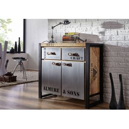 Sideboard Mango 90x40x85 natur bedruckt FACTORY #131
