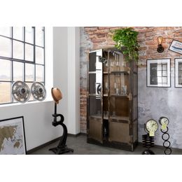Vitrine Mango 92x40x185 braun lackiert HEAVY INDUSTRY #243
