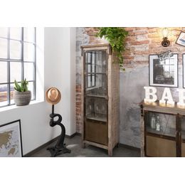 Vitrine Mango 60x40x180 braun lackiert HEAVY INDUSTRY #242