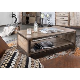 Couchtisch Mango 112x61x43 braun lackiert HEAVY INDUSTRY #264