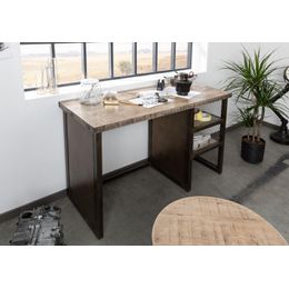 Schreibtisch Mango122x52x76 braun lackiert HEAVY INDUSTRY #257