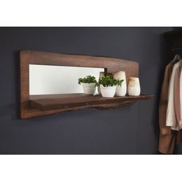 Wandregal Akazie 121x22x38 braun lackiert PURE ACACIA #805