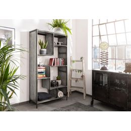 Regal Mango 90x40x180 grau lackiert HEAVY INDUSTRY #107