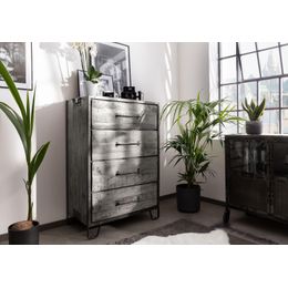 Kommode Mango 81x46x122 grau lackiert HEAVY INDUSTRY #117