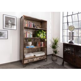 Regal Mango 100x45x180 braun lackiert HEAVY INDUSTRY #213