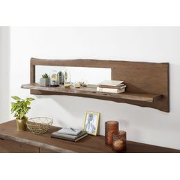Wandregal Akazie 165x22x38 braun lackiert PURE ACACIA #806
