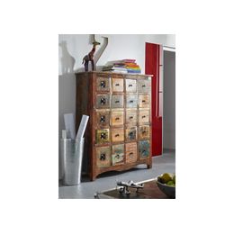 Kommode Altholz 125x40x150 mehrfarbig lackiert NATURE OF SPIRIT #60