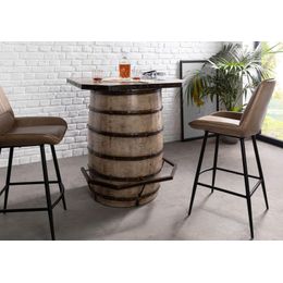 Bartisch Mango 90x75x103 braun lackiert HEAVY INDUSTRY #258