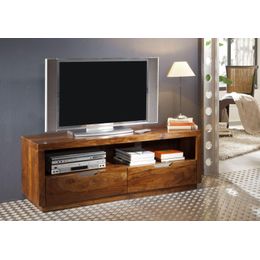 TV-Board Sheesham 140x45x50 walnuss lackiert DUKE #122