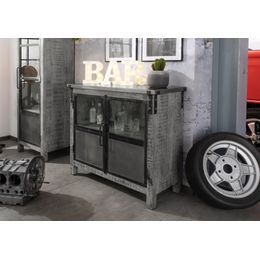 Sideboard Mango 100x40x90 grau lackiert HEAVY INDUSTRY #127