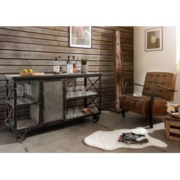 Servierwagen Mango 137x46x82 grau lackiert HEAVY INDUSTRY #124