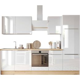 respekta Küchenzeile Safado aus der Serie Marleen, Breite 280 cm, hochwertige Ausstattung wie Soft Close Funktion, weiß