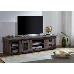 TV-Board Mango 180x55x50 grau lackiert RAILWAY #245
