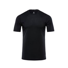 BlackYak Merino T-Shirt Herren Wolle Rundhals, schwarz