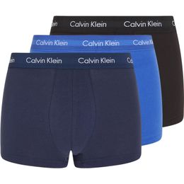 Calvin Klein Boxershorts, 3-er Pack, Logo-Bund, für Herren, blau, XL