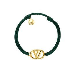 Paul Valentine Armband "Iconic" Messing (Farbe: grün / 14K vergoldet)