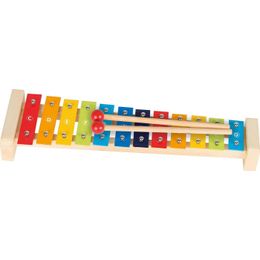 goki Spielzeug-Musikinstrument Xylophon mit Notenheft