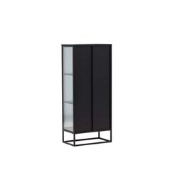 ebuy24 Vitrine Garis Vitrinenschrank 2 Glastüren schwarz.