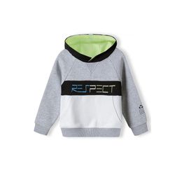 MINOTI Sweatshirt Jungen Gr&ouml;&szlig;e 116/122 blau / hellgrau / hellgr&uuml;n / wei&szlig;