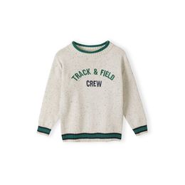 MINOTI Pullover Jungen Gr&ouml;&szlig;e 146/152 beige / dunkelgr&uuml;n / schwarz