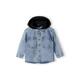 MINOTI Hemd Jungen Gr&ouml;&szlig;e 80/86 blue denim / schwarz