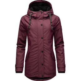 Navahoo Regenjacke 'Lindraa' Damen Gr&ouml;&szlig;e XXL bordeaux / schwarz Winterjacke
