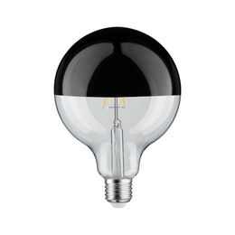 Paulmann LED-Leuchtmittel G125 Kopfspiegel 600lm 2700K 6,5W 230V schwarz chrom, 1 St., Warmweiß, schwarz