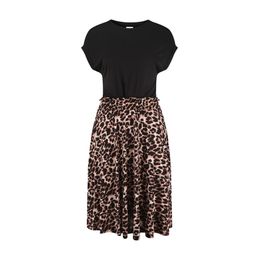 Lascana Kleid Damen Gr&ouml;&szlig;e 46 beige / braun / schwarz Sommerkleid