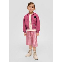 s.Oliver Junior Sweatjacke mit angebrachten Pailetten-Sterne, rosa