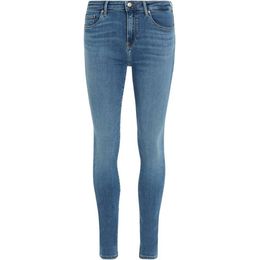 Tommy Hilfiger Curve Skinny-fit-Jeans CRV TH FLX HARLEM SKNNY HW MEL mit Logoprägung, blau