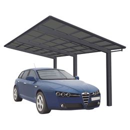 XIMAX Aluminium Carport Linea Schwarz Unterstand, 75 kg/m&sup2;, 2431 mm,4954 mm
