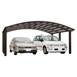 XIMAX Aluminium Carport Portoforte M Mattbraun Unterstand, 75 kg/m&sup2;, 4954 mm,5423 mm