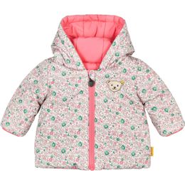 Steiff Wendejacke, Kapuze, Teddy-Applikation, für Babys und Kleinkinder, pink, 74