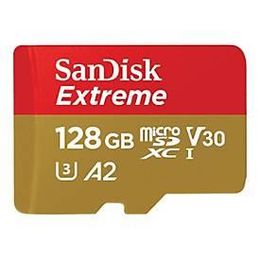 Sandisk Extreme - Flash-Speicherkarte - 128 GB - A2 / Video Class V30 / UHS-I U3 / Class10 - microSDXC UHS-I