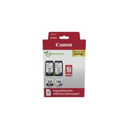 Canon PG-545 / CL-546 Value Pack - 2-pack - black colour (cyan magenta yellow) - original - ink cartridge / paper kit