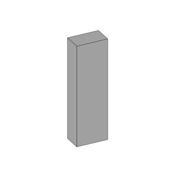 Wellker Palisade Rechteck Grau 16,5x12cm Leistenstein, 40 cm