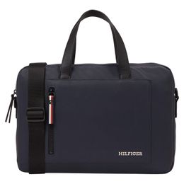 Tommy Hilfiger Messenger Bag TH PIQUE SLIM COMPUTER BAG, im dezenten Design, blau