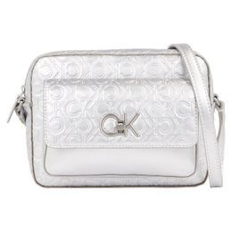 Calvin Klein Mini Bag RE-LOCK CAMERA BAG W/FLAP_EMB, mit All-Over-Logoprägung, grau