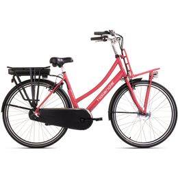 HOLLANDIA E-Bike Carry On, 3 Gang Shimano Nexus Schaltwerk, Nabenschaltung, Frontmotor, 468 Wh Akku, Pedelec, rosa