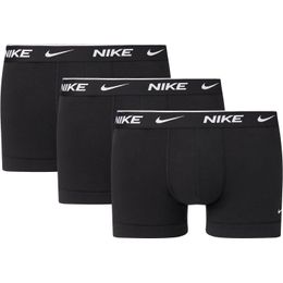 Nike Everyday Cotton Stretch Pants, 3er Pack, Logo-Bund, für Herren, schwarz, XL