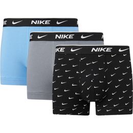 Nike Everyday Cotton Stretch Pants, 3er Pack, Logo-Bund, für Herren, blau, XL