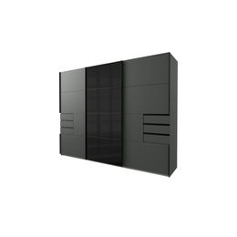 Schwebetürenschrank Saigon - schwarz - 270 cm - 210 cm - 64 cm - Sconto