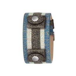 Fossil Uhrenarmband JR8372 blau/weiss Lederband